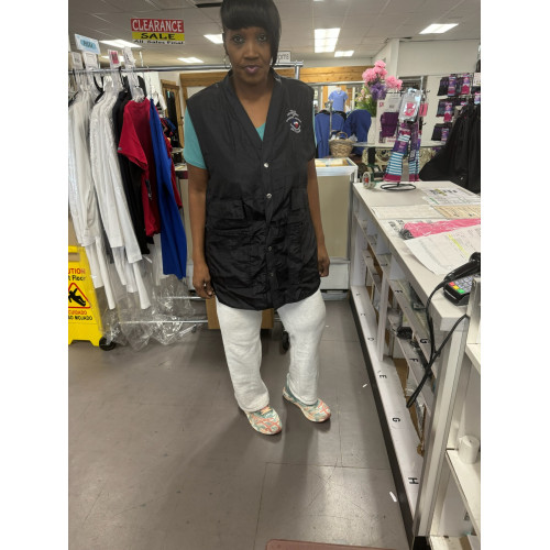 TDCJ Nylon Vest with Pockets in Black